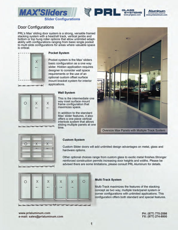 Glass and Aluminum Sliding Door Systems for Commercial and Residential