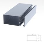 201CLVM - 2" X 4-1/2" Vertical Mullion - Architectural Glass and Metal