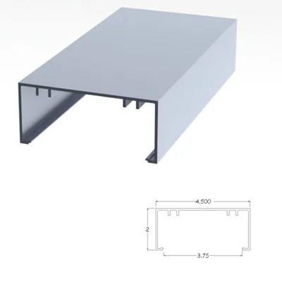 250CLDH - 2" X 4-1/2" Door Header - Architectural Glass and Metal