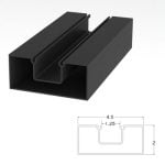 250SBRWJ - 2" X 4-1/2" Solid Wall Jamb - Architectural Glass and Metal