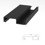 251BRHWJ - 1" Wall Jamb / Custom Corner - Architectural Glass and Metal