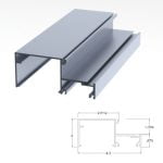 251CLHM - 2" X 4-1/2" Horizontal Mullion - Architectural Glass and Metal