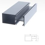 251CLVM - 2" X 4-1/2" Vertical Mullion - Architectural Glass and Metal