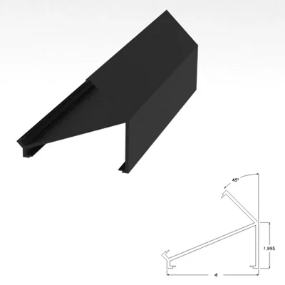 400-135BRCP - 135 Corner Post - Architectural Glass and Metal