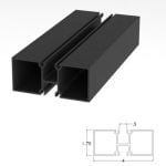 400BRVM - 1-3/4" X 4" Vertical Mullion - Architectural Glass and Metal