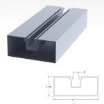 400CLSWJ - 1-3/4" X 4" Solid Wall Jamb - Architectural Glass and Metal