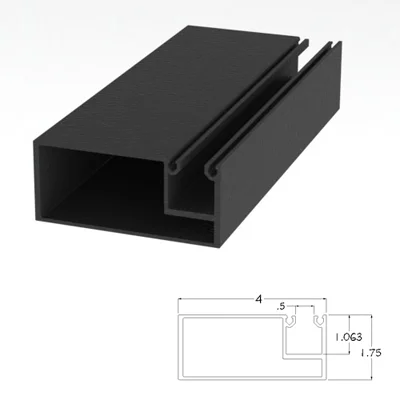401BRDJ - 1-3/4" X 4" Door Jamb - Architectural Glass and Metal