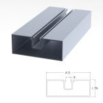 450CLSWJ - 1-3/4" X 4-1/2" Solid Wall Jamb - Architectural Glass and Metal