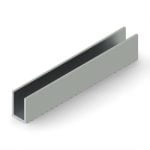 1x15UCMILL - 1" X 1-1/2" Aluminum U-Channel - Architectural Glass and Metal