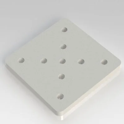 PL-IRS4X4PWP - 4X4 Base Plate - Architectural Glass and Metal